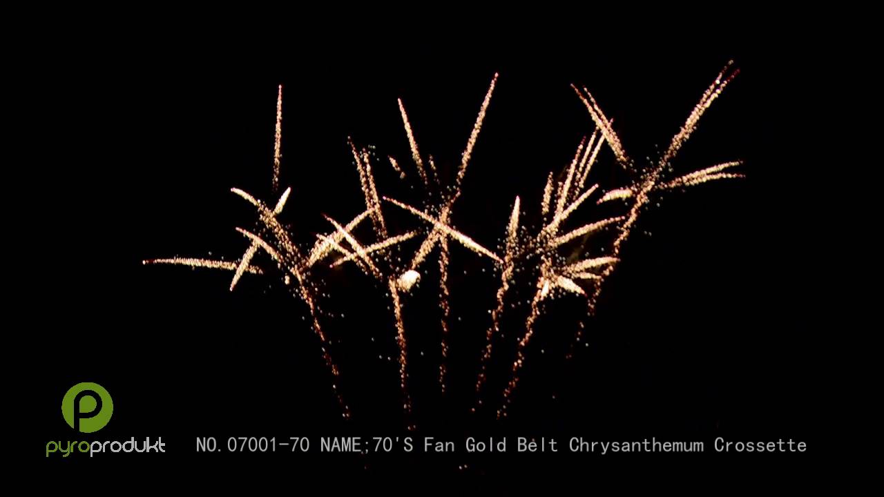 70'S Fan Gold Belt Chrysanthemum Crossette (V, 30 sec.) - Pyroprodukt